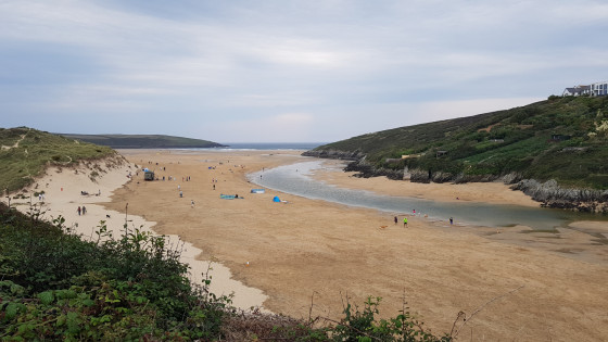 Crantock Beach and Penpol Creek from Crantock - Walk