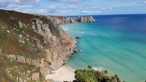 Penberth Cove, Logan Rock and Rospletha Cliff from Treen - Walk