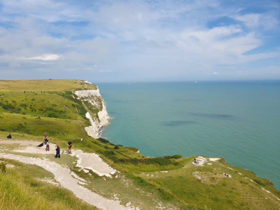 White Cliffs and views of the ferries, Channel Geopark Transmanche - Walk